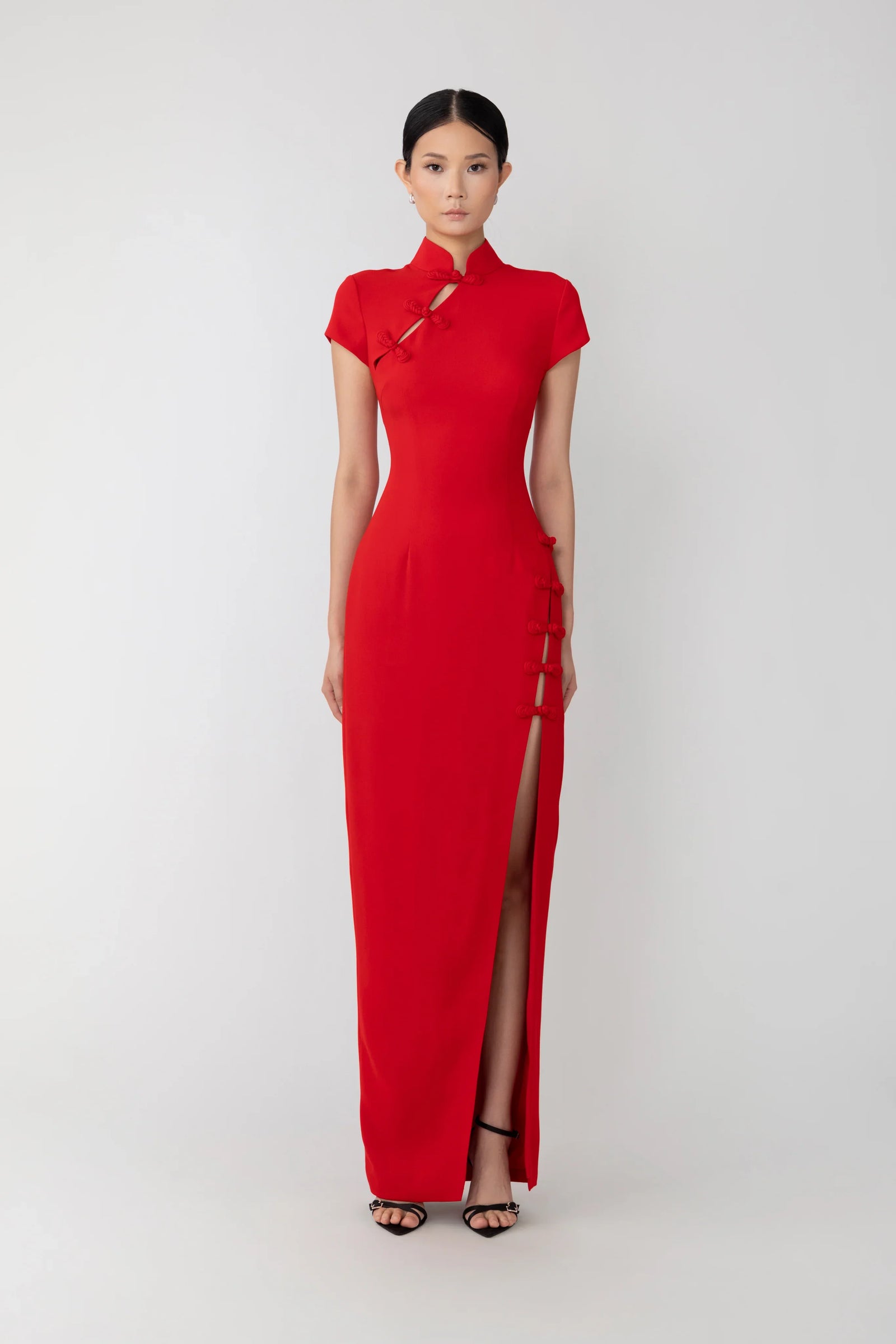 Isabella Maxi Dress in Red | SAU LEE Official Website