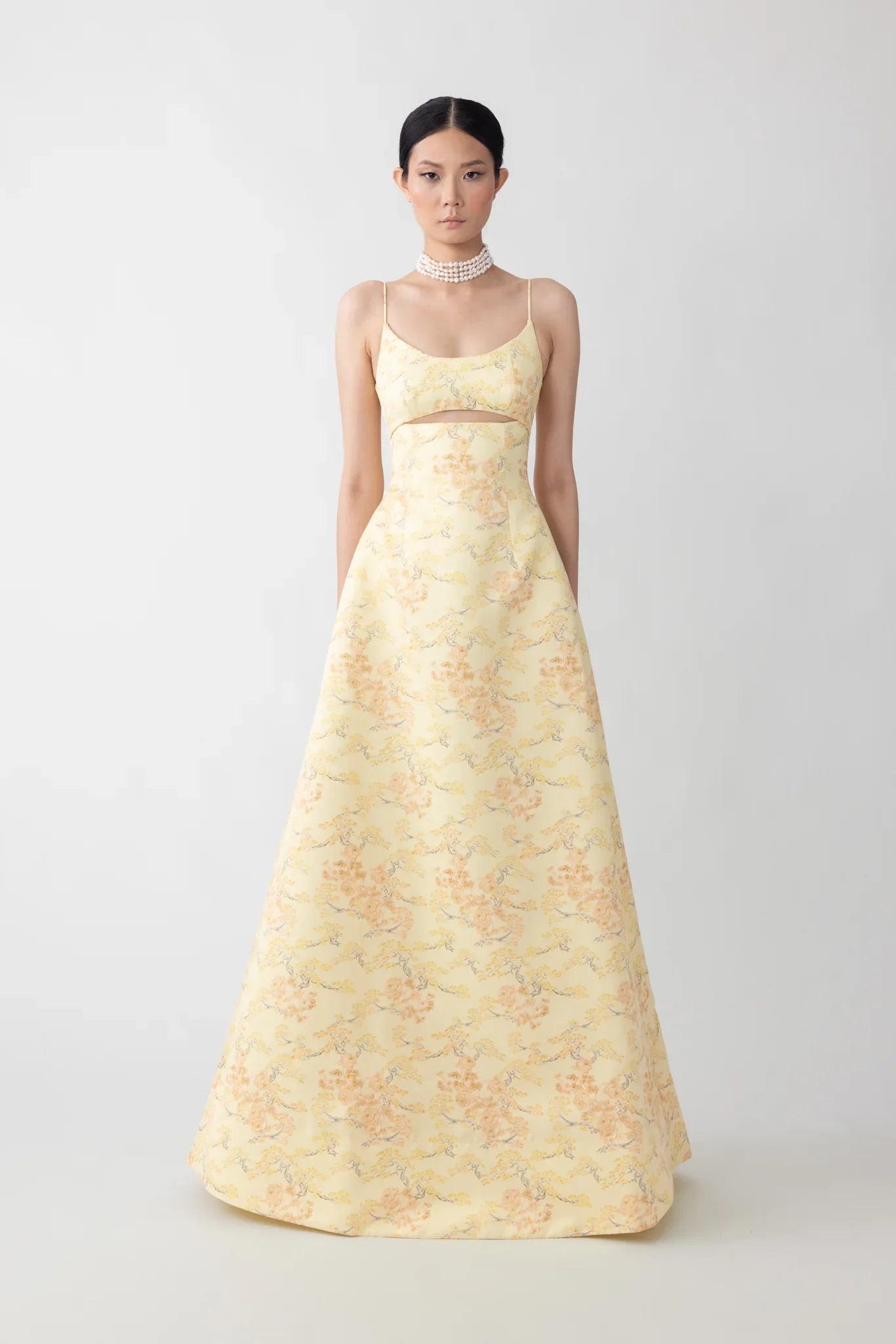 Marie Gown in Yellow Multi | SAU LEE Official Website