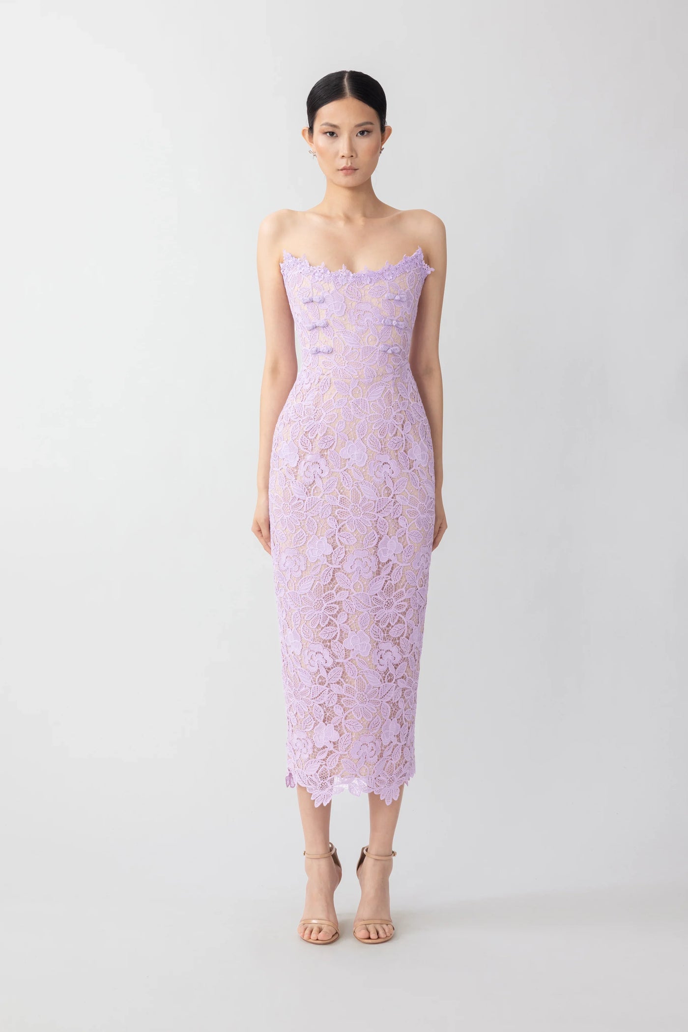 Rochelle Lace Dress in Lavender | SAU LEE Official Website