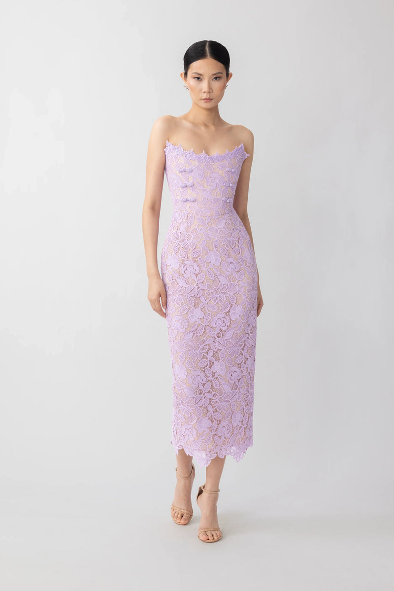 Rochelle Lace Dress in Lavender | SAU LEE Official Website