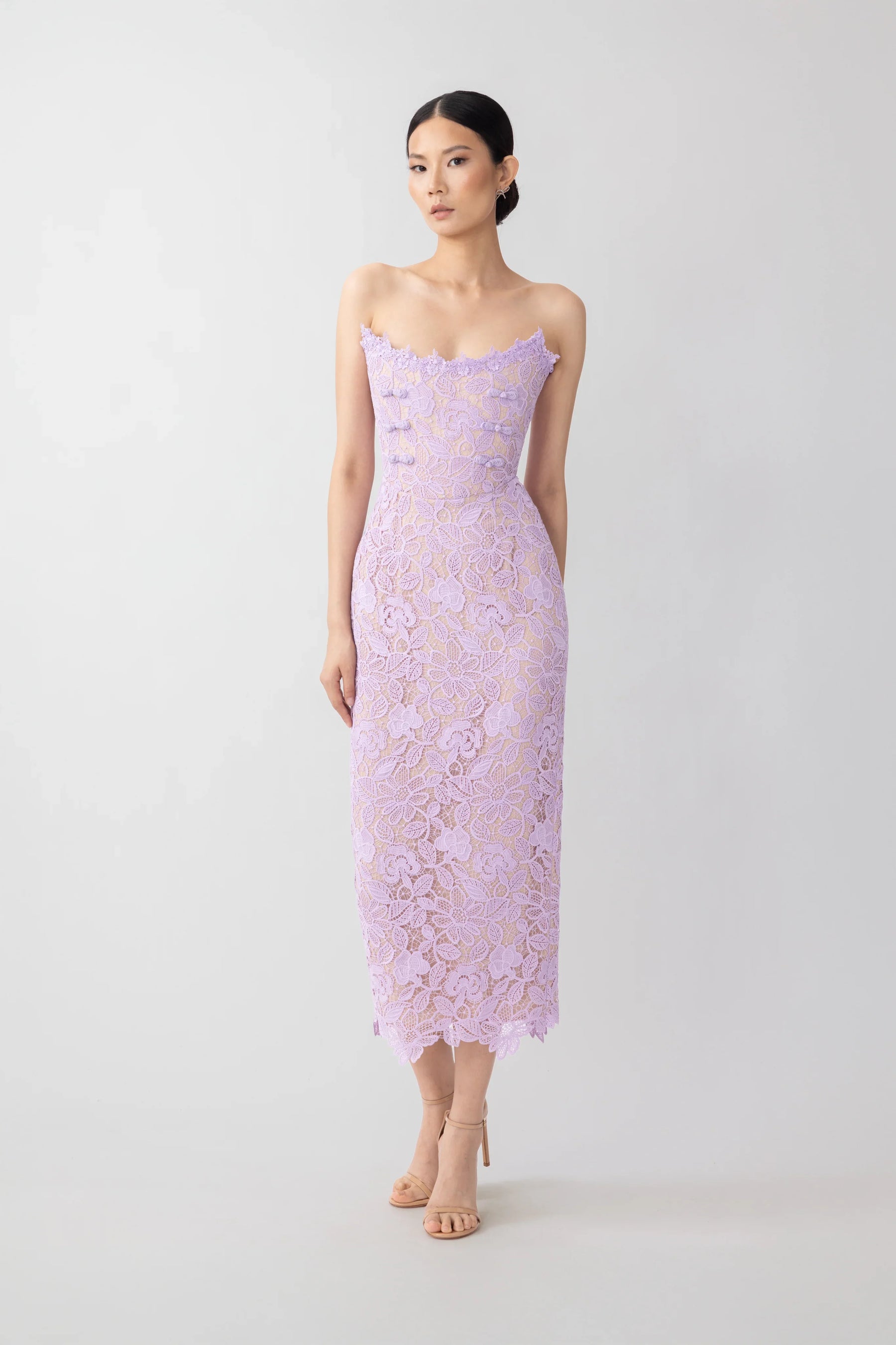 Rochelle Lace Dress in Lavender | SAU LEE Official Website