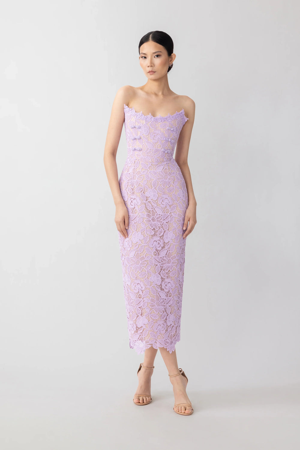 Rochelle Lace Dress in Lavender | SAU LEE Official Website
